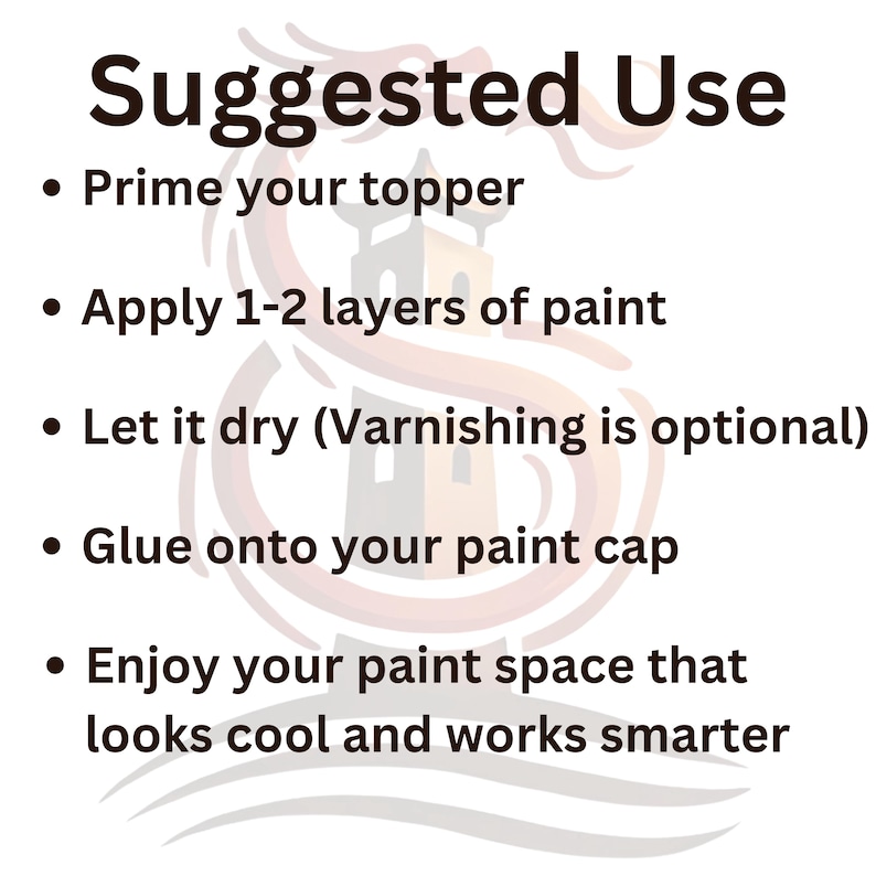 Dragon on Stump Paint Cap Topper Color Swatch for Miniature Paint ...