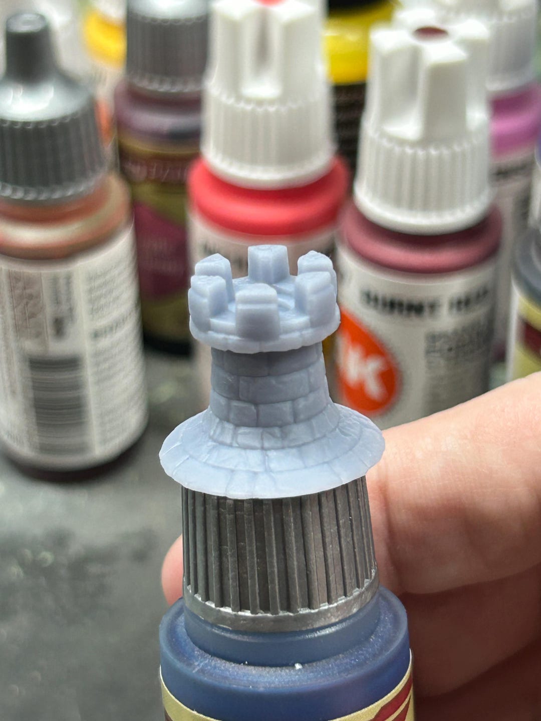 Castle Tower Paint Cap Topper Color Swatch for Miniature Paint Bottles ...