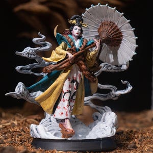 Japanese Fantasy Geisha Yana Muto Miniature for Dnd Pathfinder ...