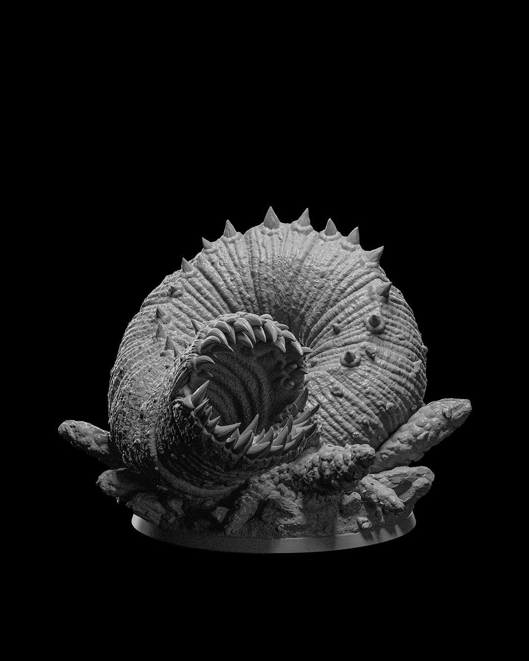 Epic Sandworm Miniature for Dungeons and Dragons, Pathfinder or Ttrpgs ...