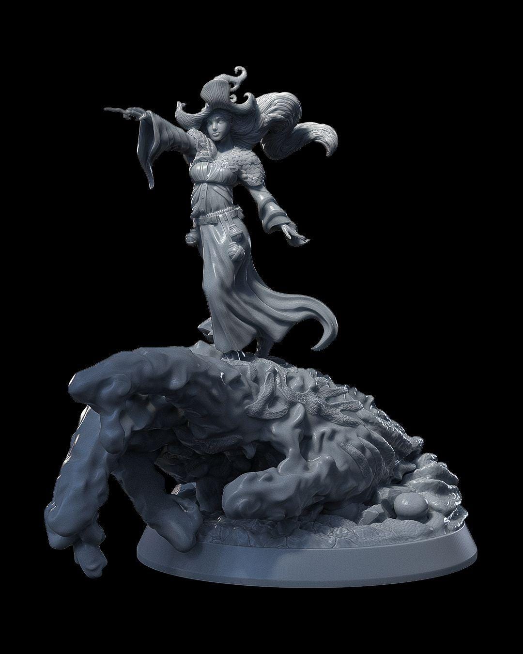 Epic Witch Miniature Agatha the Sorceress for Dnd Pathfinder RPG ...