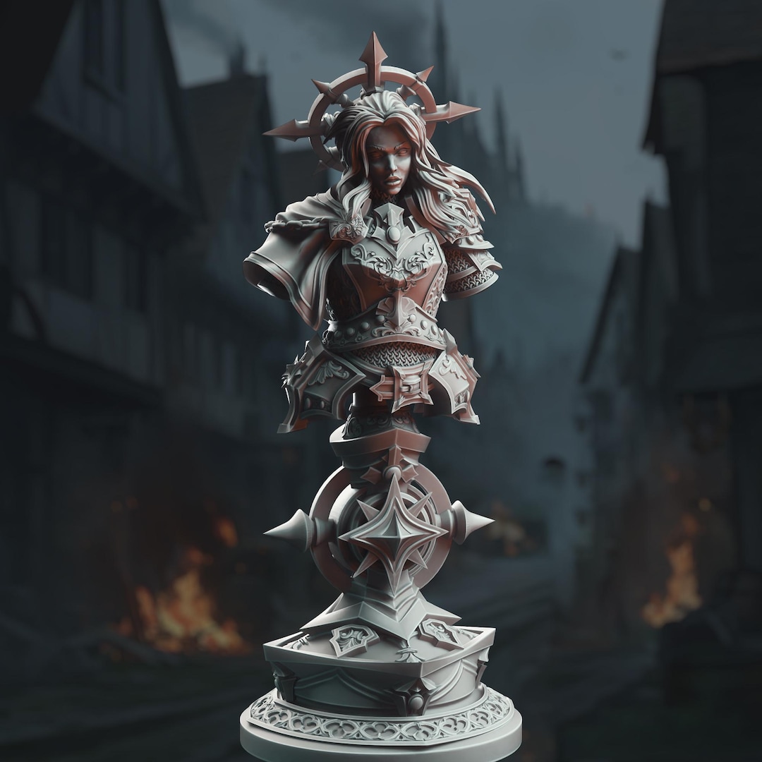 Vengeance Paladin Bust: 3D Printed Resin Johanna Saffron Model - Etsy