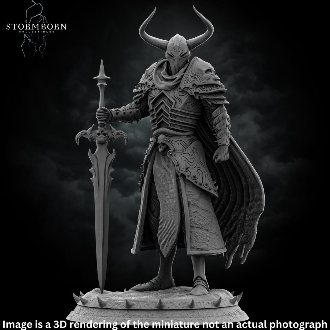 Epic Death Knight Miniature RPG Figure for Dungeons and Dragons ...