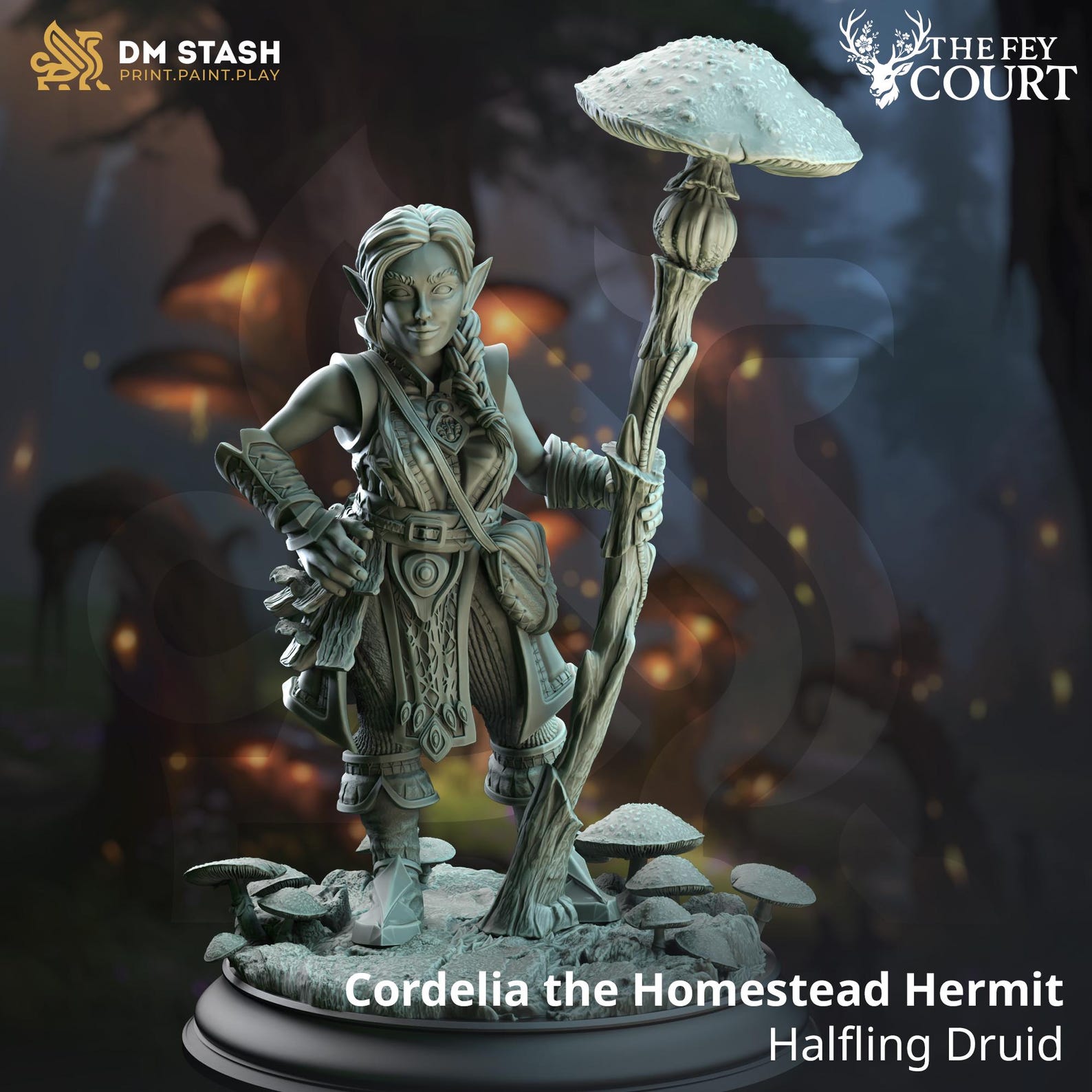 Female Halfling Druid Miniature Fantasy Resin Miniature Cordelia ...