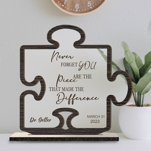 Puzzle Piece Card - Etsy