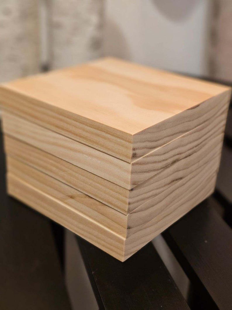 3ea 5" X 5" X 3/4 Unfinished Pine Wood Plaque Wood Craft Wood Blanks - Etsy
