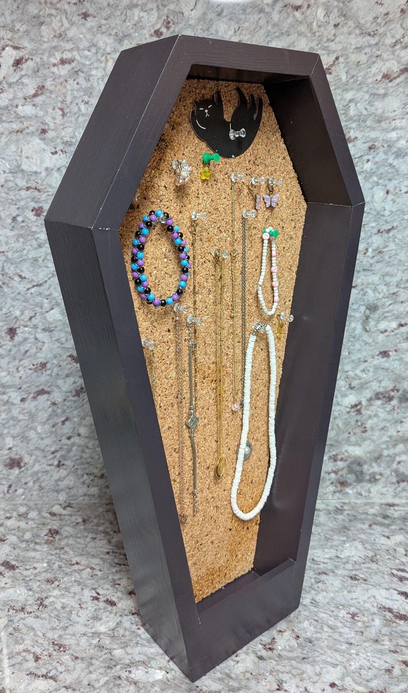 Large Wood Coffin Pin Board With Cork Backing - Etsy
