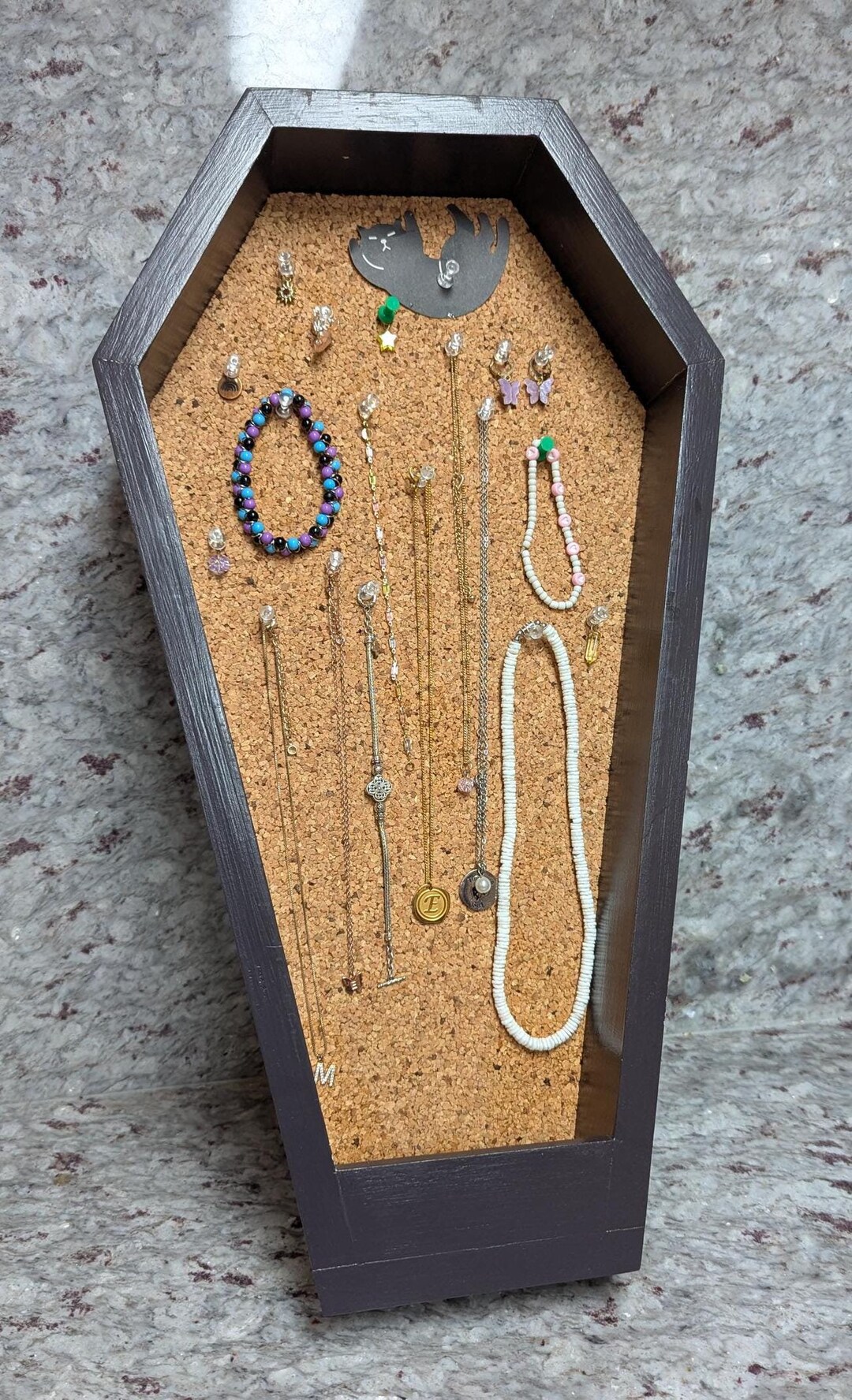 Large Wood Coffin Pin Board With Cork Backing - Etsy