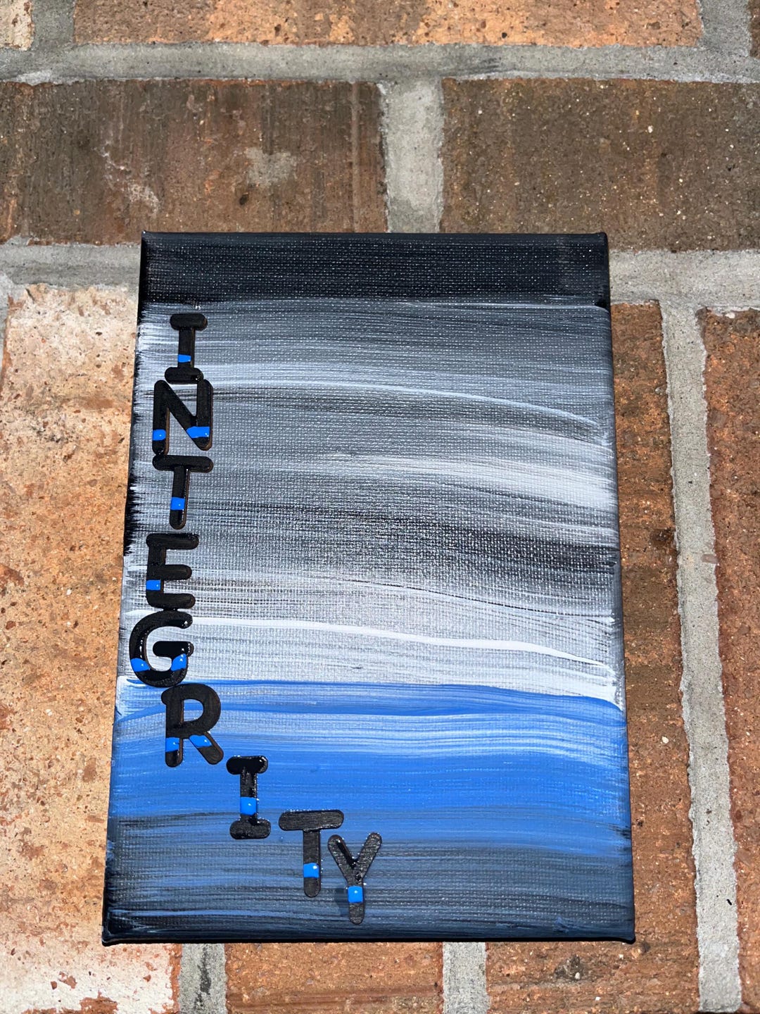 Integrity: Blue Line Flag - Etsy