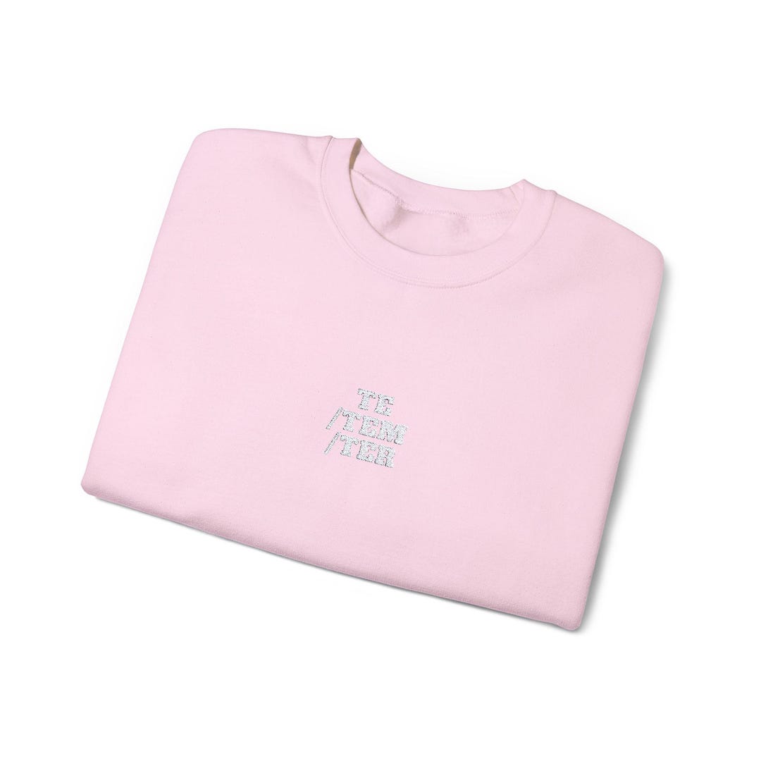 Te/tem/ter Monochromatic Light Pink Crewneck Sweatshirt - Etsy