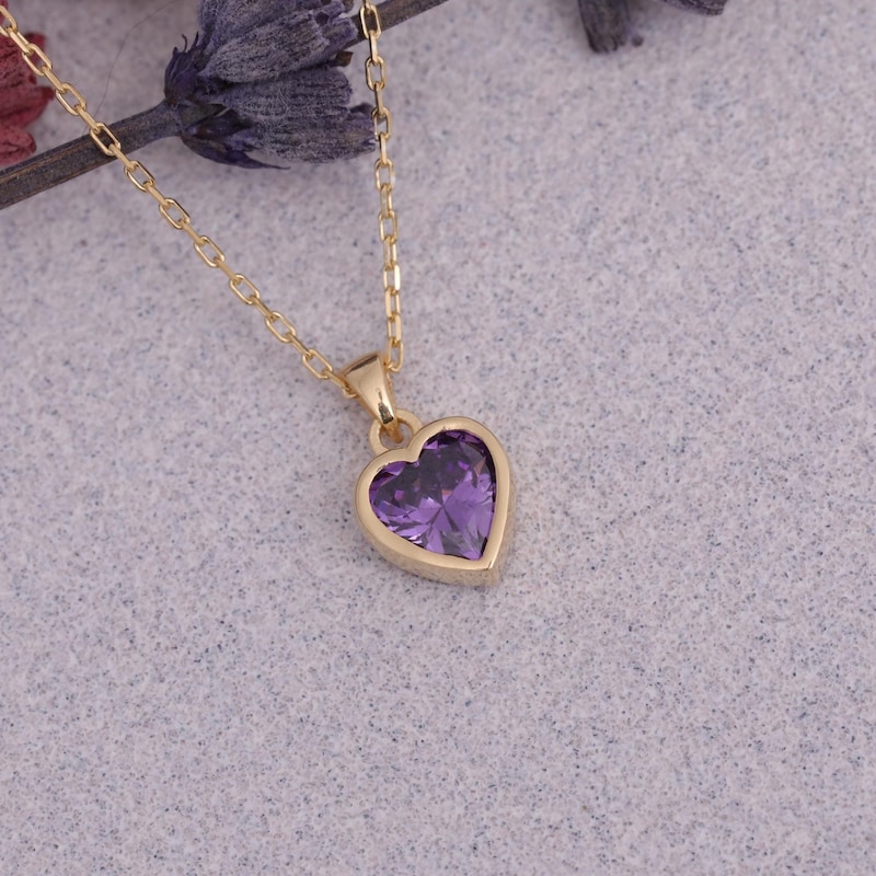 Amethyst Gold 14k Charm - Etsy UK
