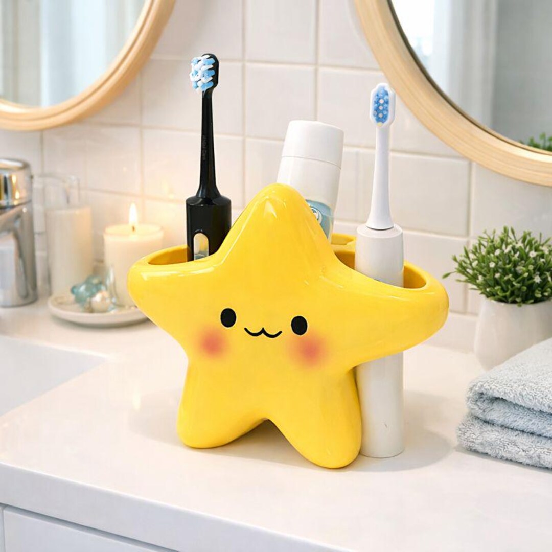 Star Toothbrush Holder | Bathroom Organizer and Decor - Etsy