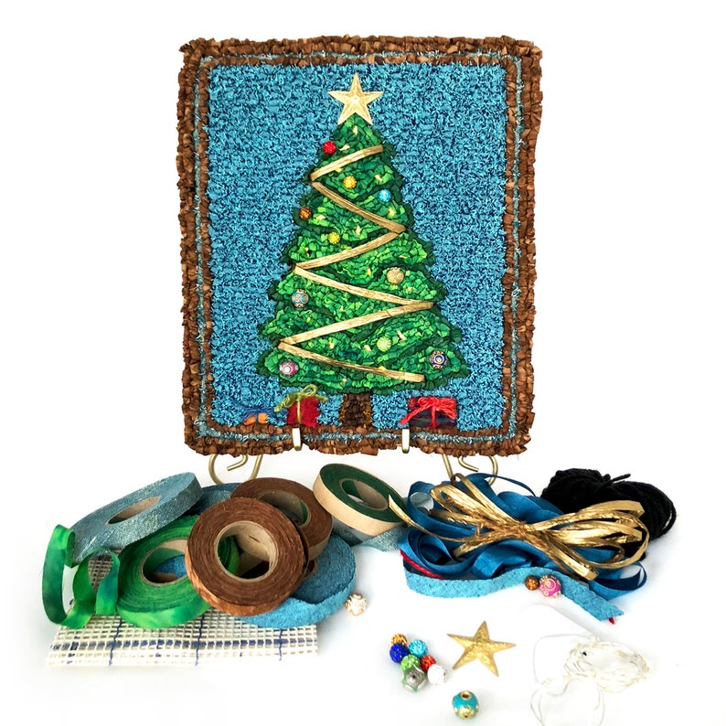 Starry Night Christmas Tree Locker Hooking Kit - Etsy