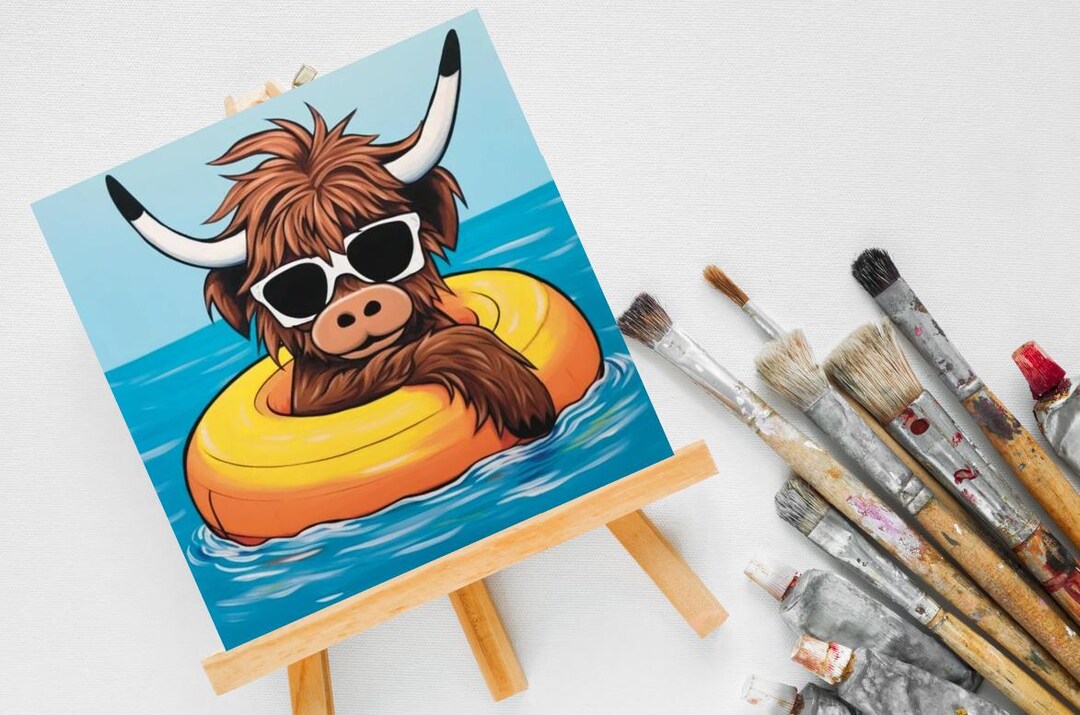 Floating Cow Paint Kit - Etsy