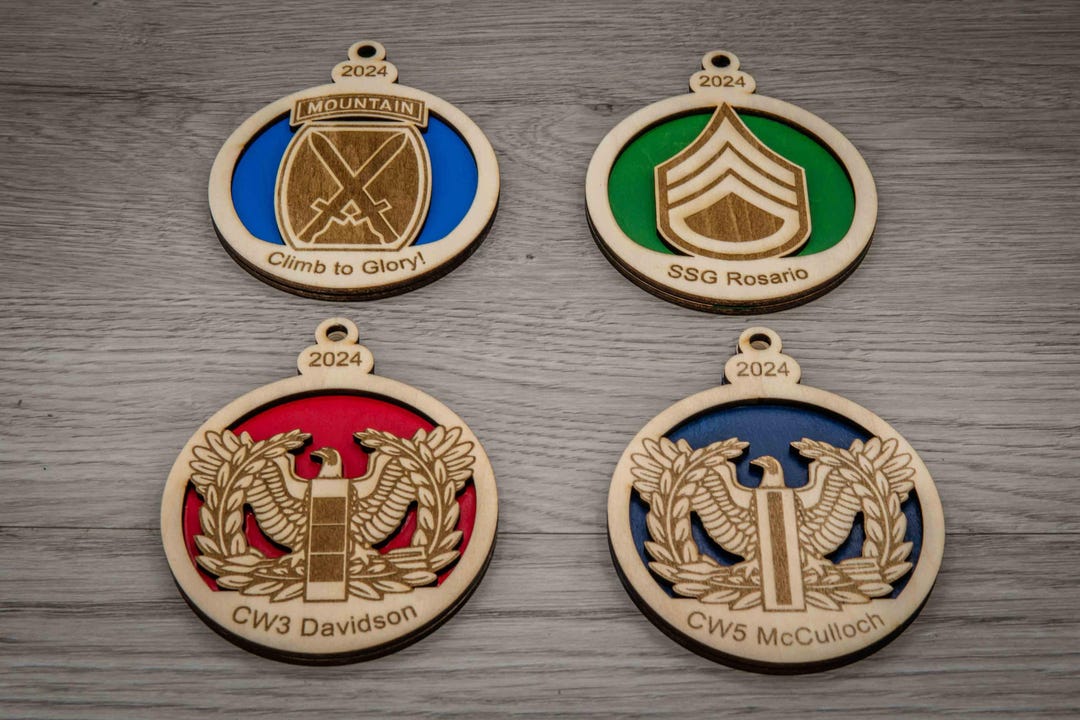 Custom Military Ornament: Personalized Service Crest, Rank, Unit Patch ...