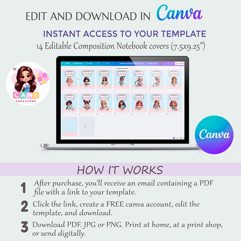 14 Composition Notebook Template|notebook Cover Templates|composition ...