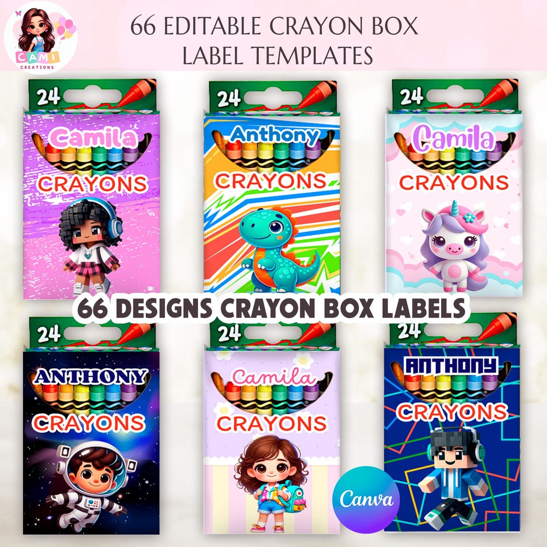 Crayon Box Label Templates |back to School Crayon Label Template ...