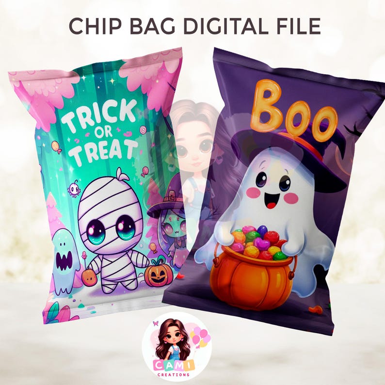 Halloween Chip Bag |halloween Chip Bag Bundle |candy Bag for Halloween ...