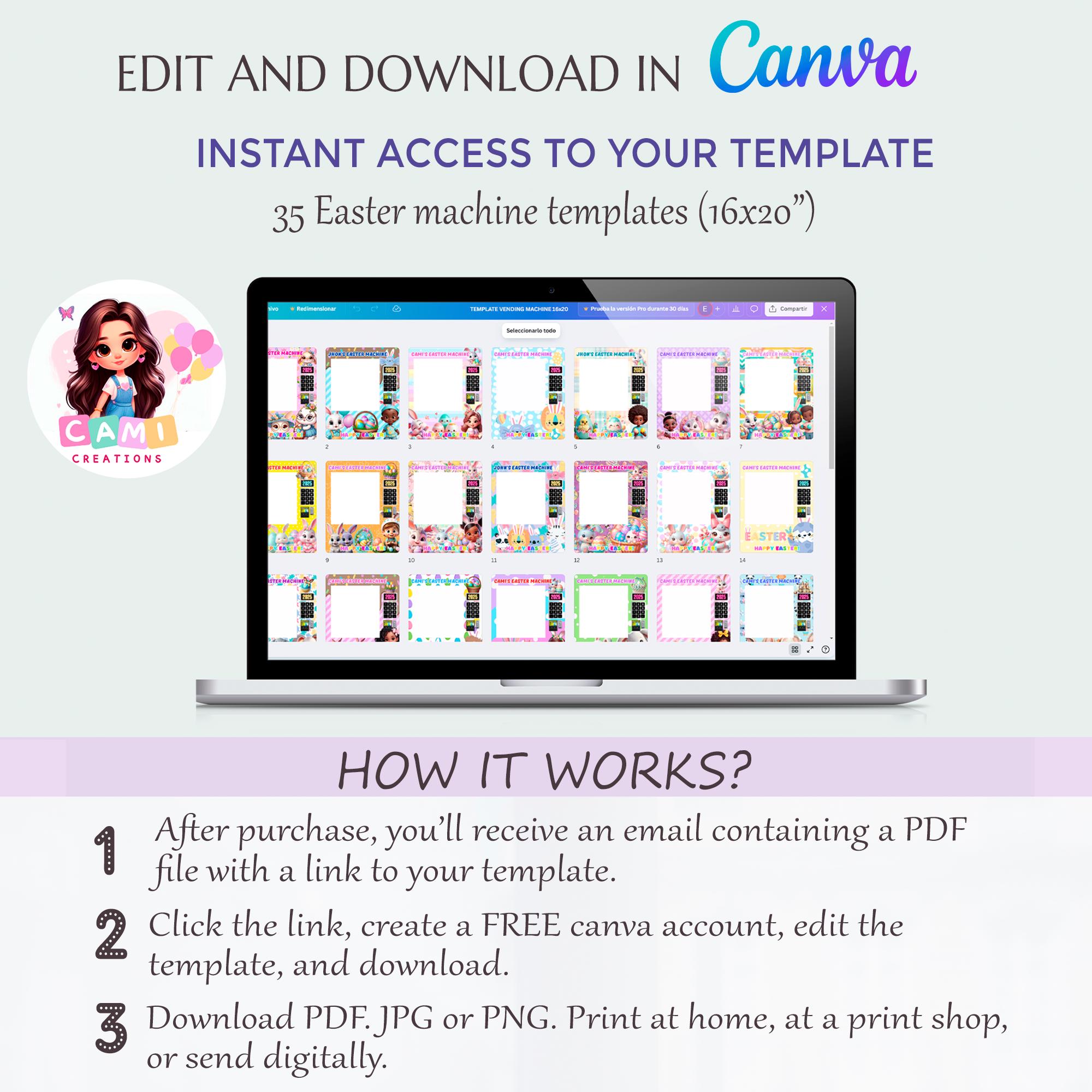 Easter Vending Machine Template|blank Vending Machine Template|easter ...