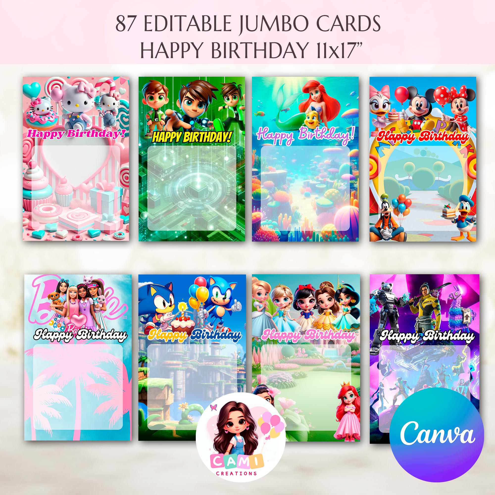 Birthday Cards Jumbo, Jumbo Happy Birthday Card Templates, Birthday ...