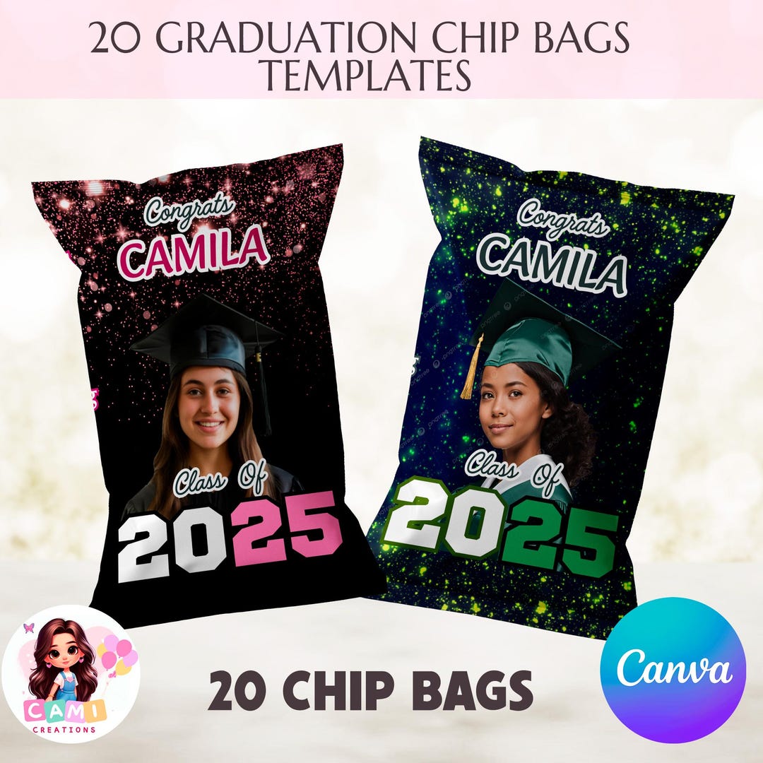 Graduation Chip Bag |chip Bag Template| Congrats Template Design | Grad ...