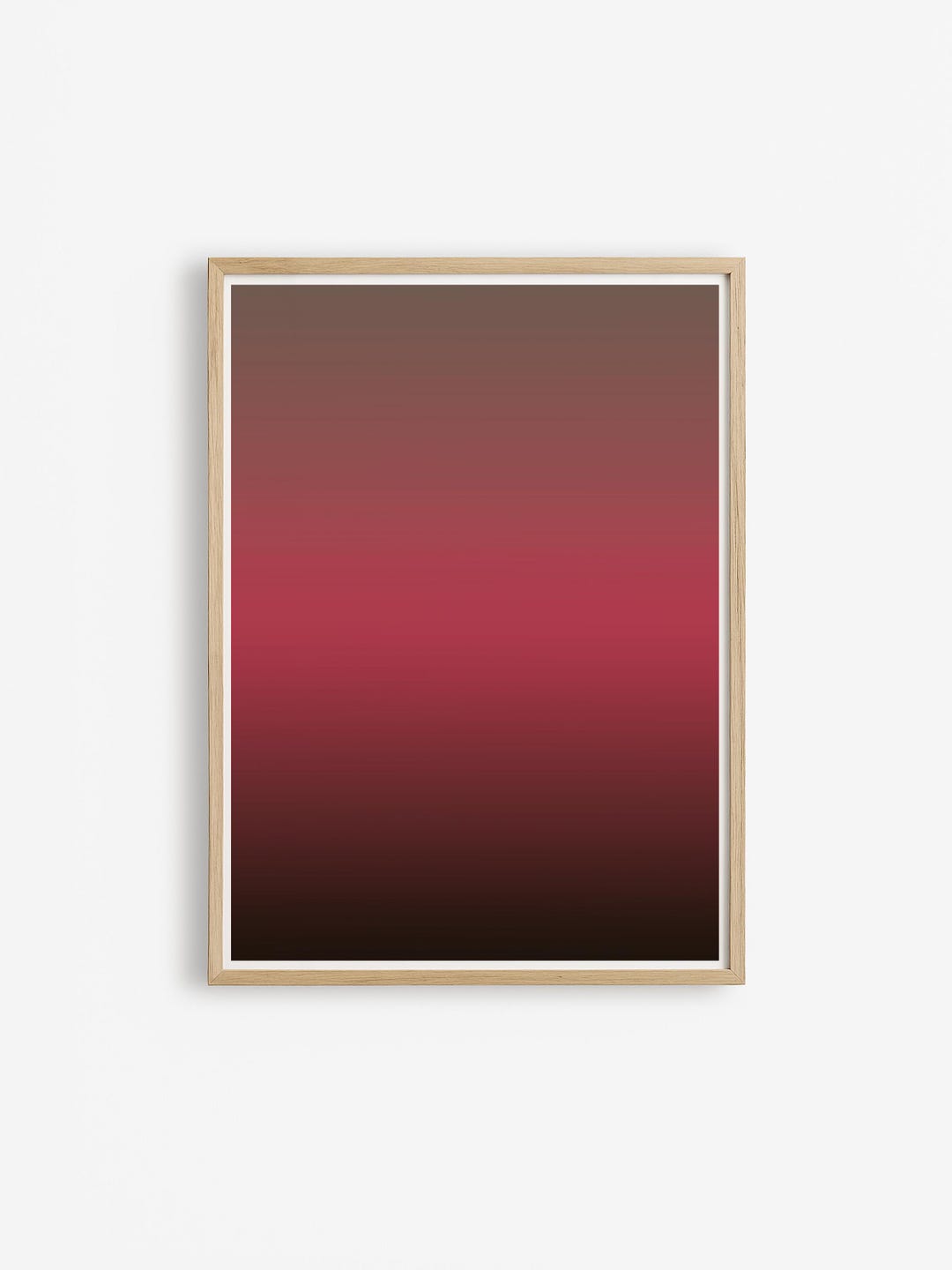Warm Red Gradient Art Print: Modern Abstract Wall Decor - Etsy