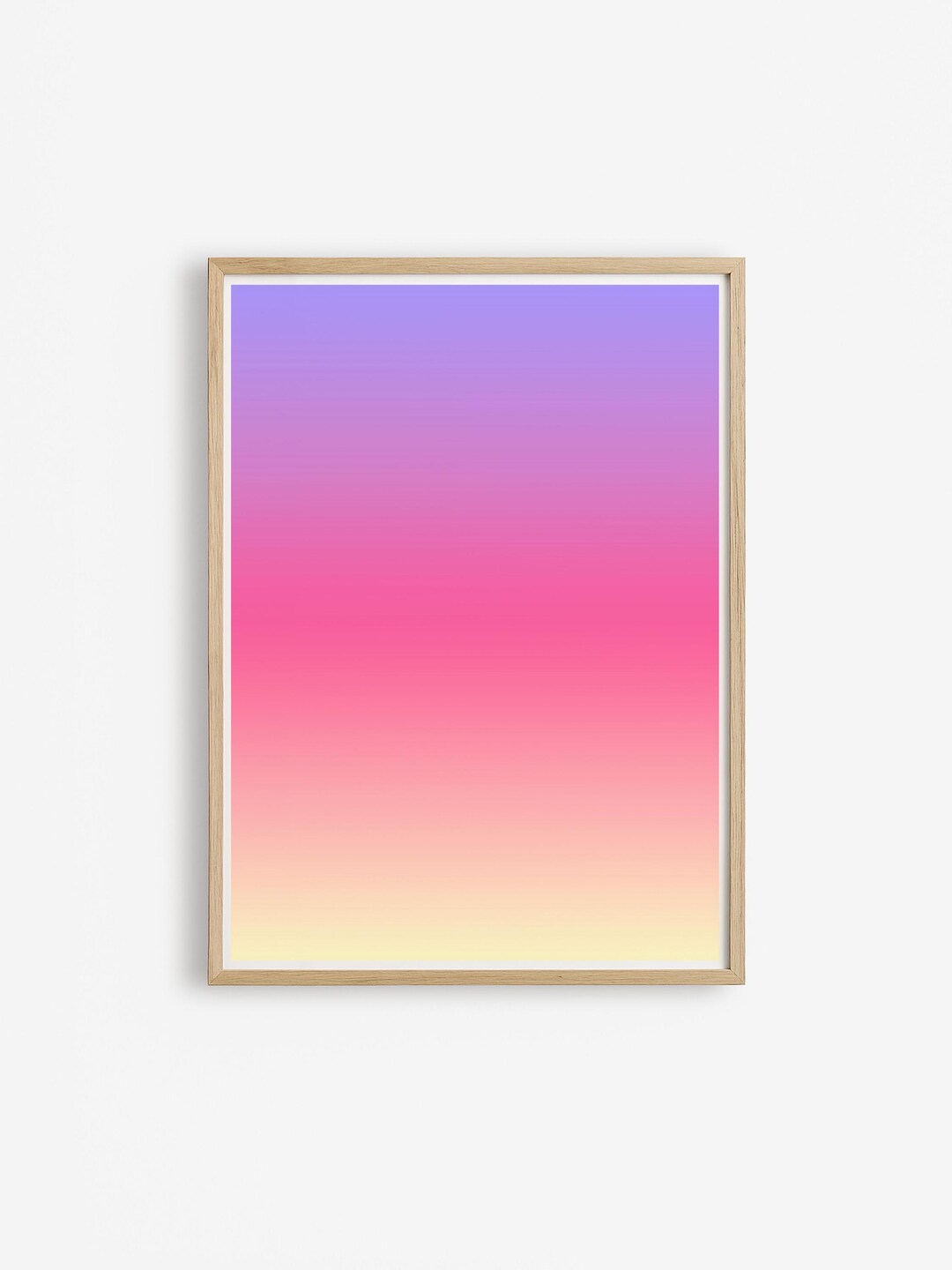 Abstract Gradient Art Print – Pink, Purple, and Yellow Wall Decor - Etsy