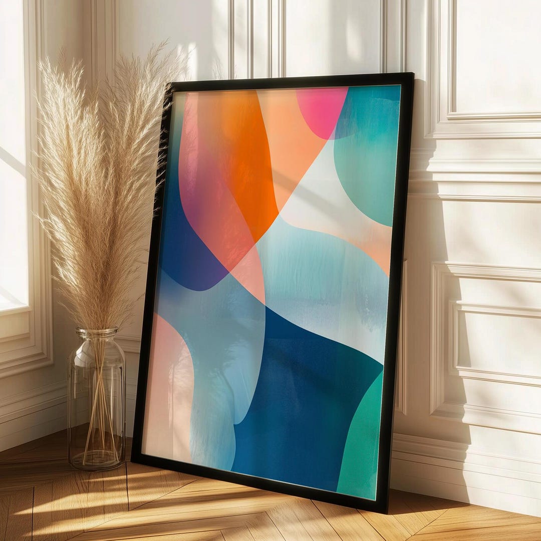 Color Wave Art, Abstract Art, Wall Art, Print, Poster, Home Deco ...
