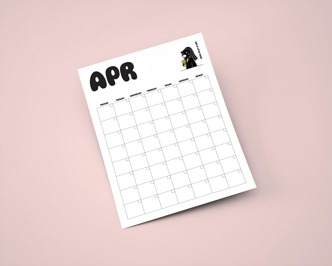 Simple Calendar, Printable, Minimalist Printable Calendar, Instant ...