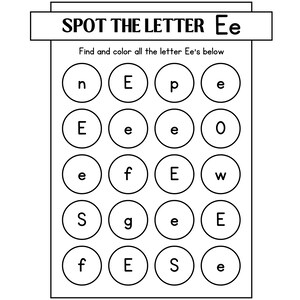 26 Spot the Letter Printables, Preschool Kindergarten Games, A to Z ...