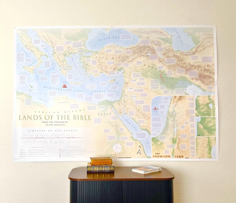 XXL Bible Lands Wall Map: Patriarchs to Apostles (48x72, Matte) - Etsy