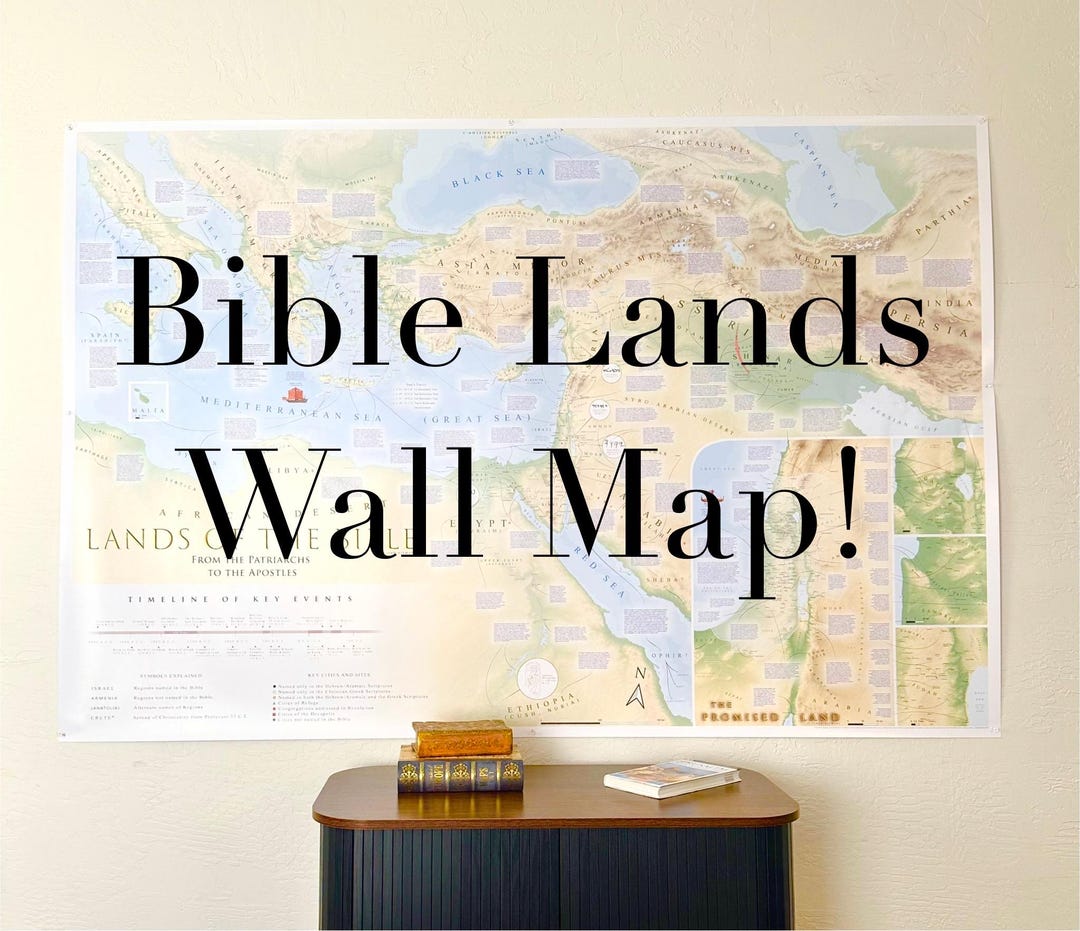 XXL Bible Lands Wall Map: Patriarchs to Apostles (48x72, Matte) - Etsy