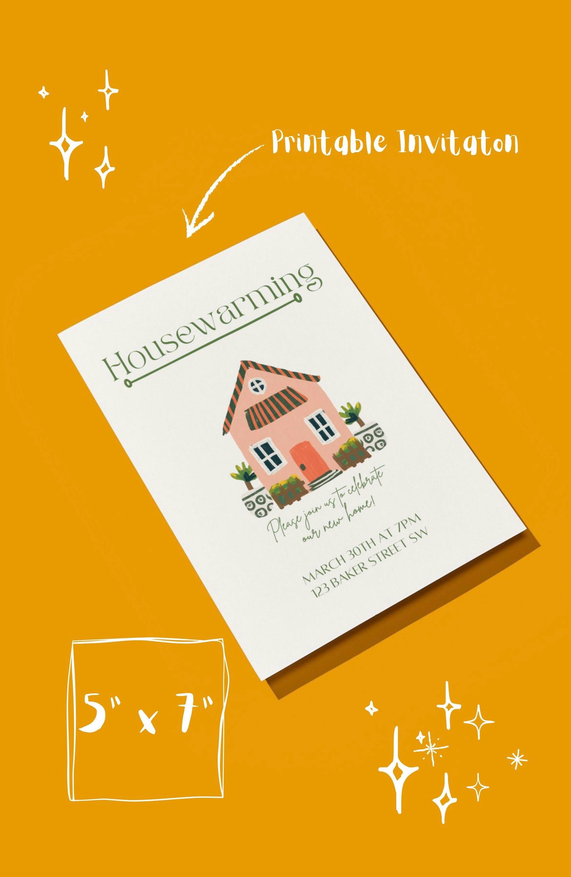Housewarming Party Invitation Card Template - Editable Canva Invitation ...
