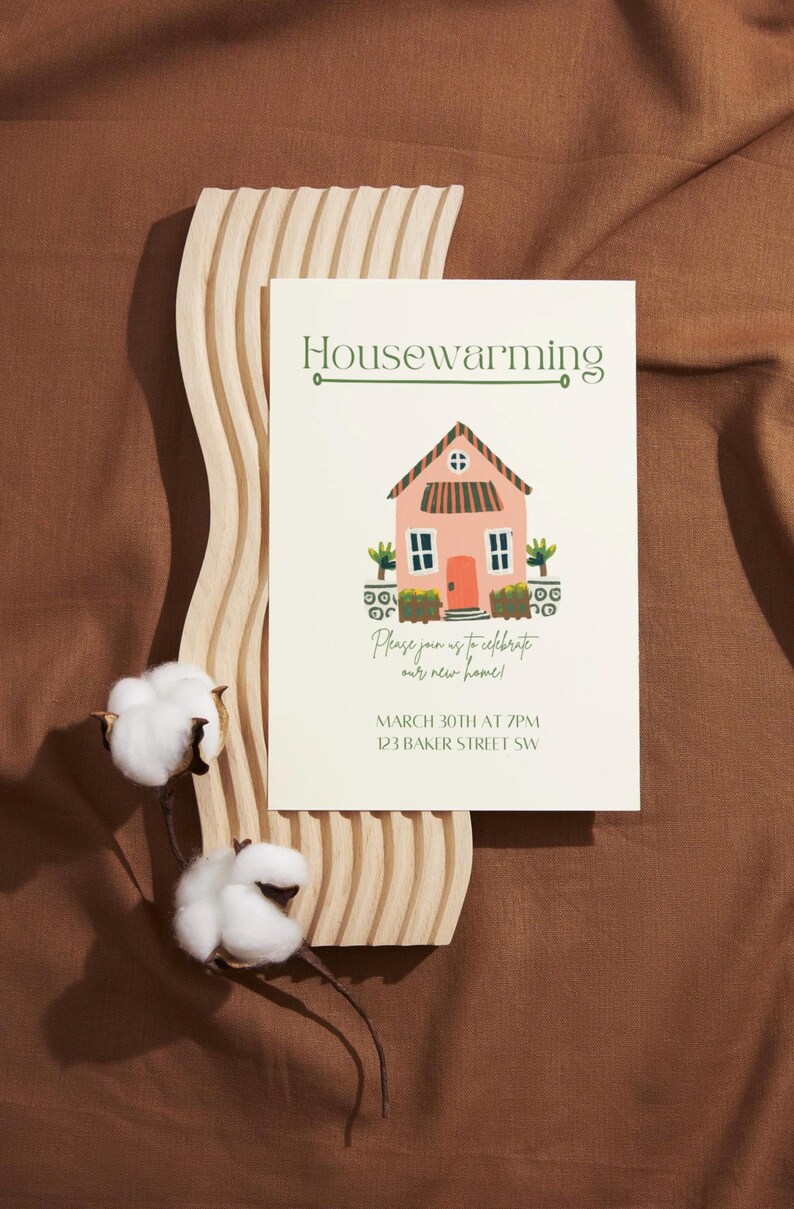 Housewarming Party Invitation Card Template - Editable Canva Invitation ...