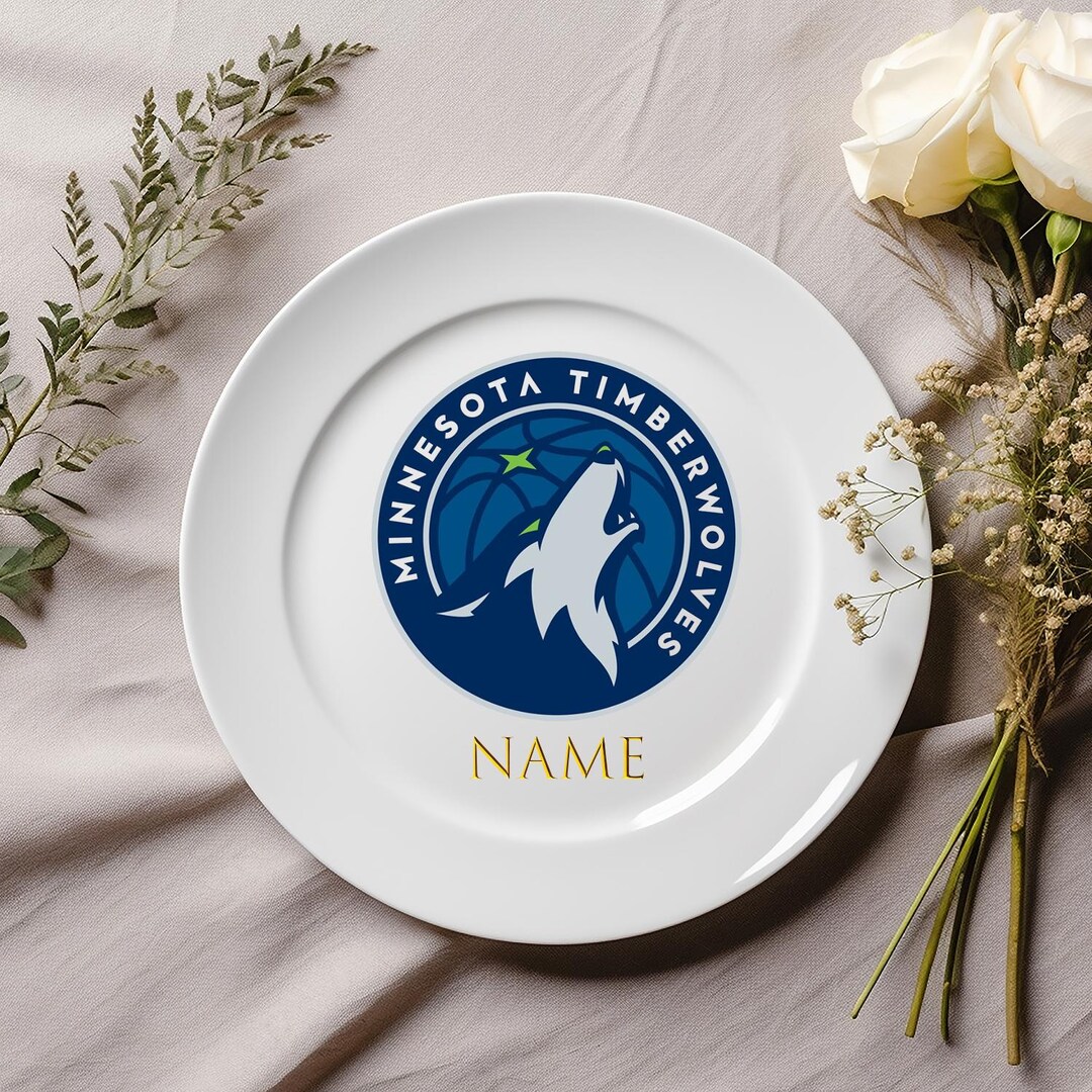 Minnesota Timberwolves Plastic Polymer Plate, Child/personalized Plate ...