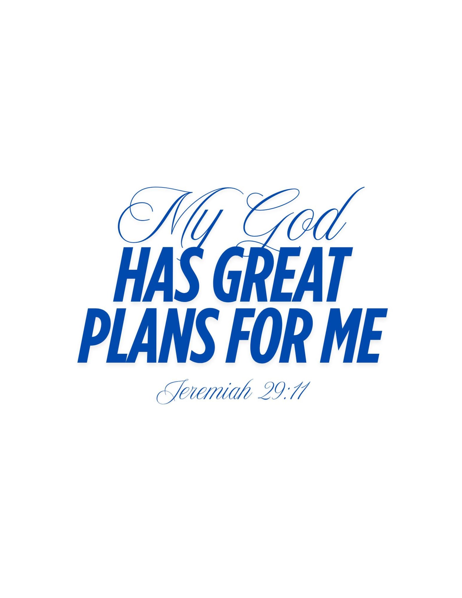 My God Has Great Plans for Me Printable | Jeremiah 29:11 Wall Art ...