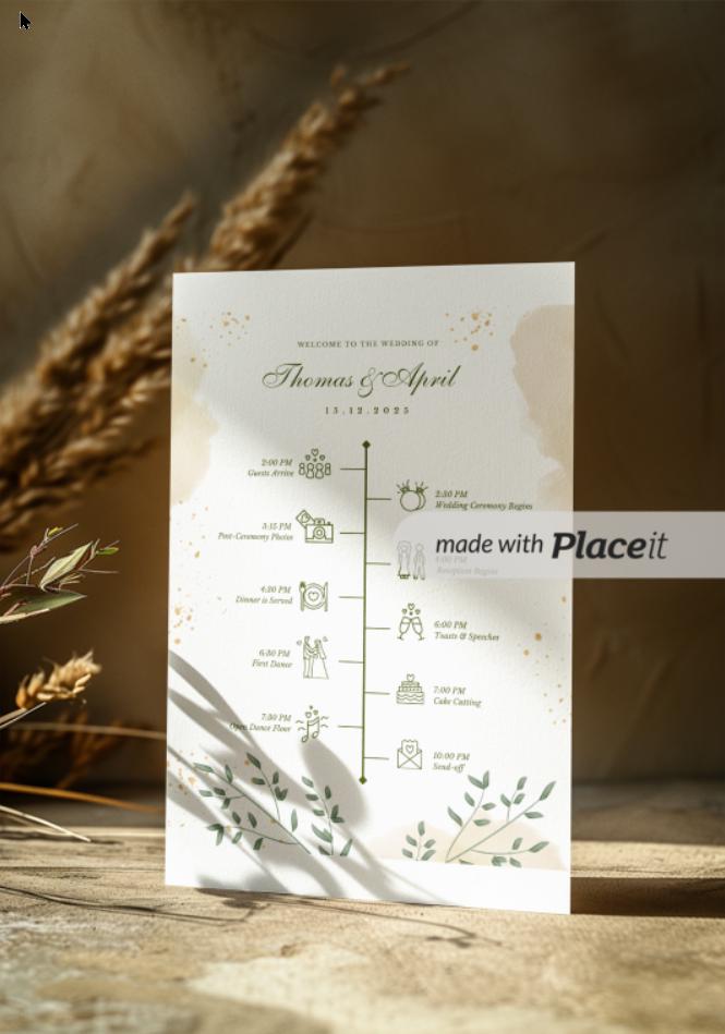 Editable Wedding Timeline Template, Day-of Timeline, Wedding Itinerary ...