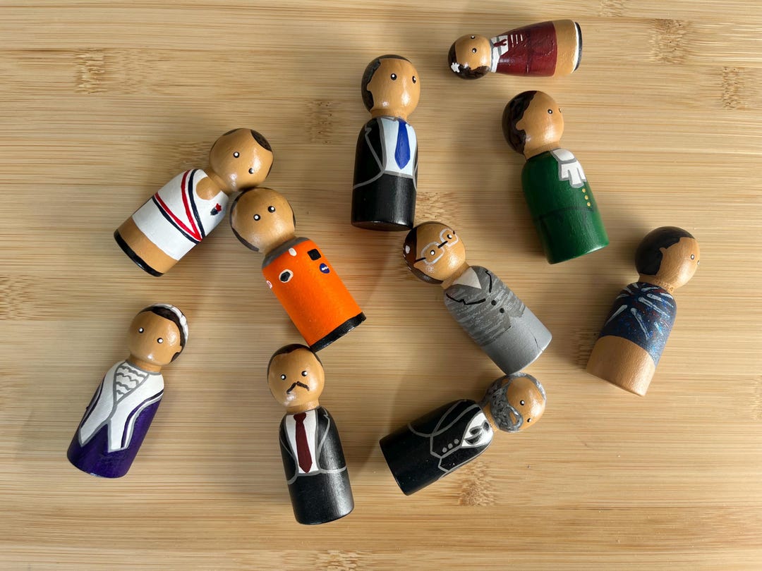Black History Icons Wooden Peg Dolls | Hand-painted African-american ...