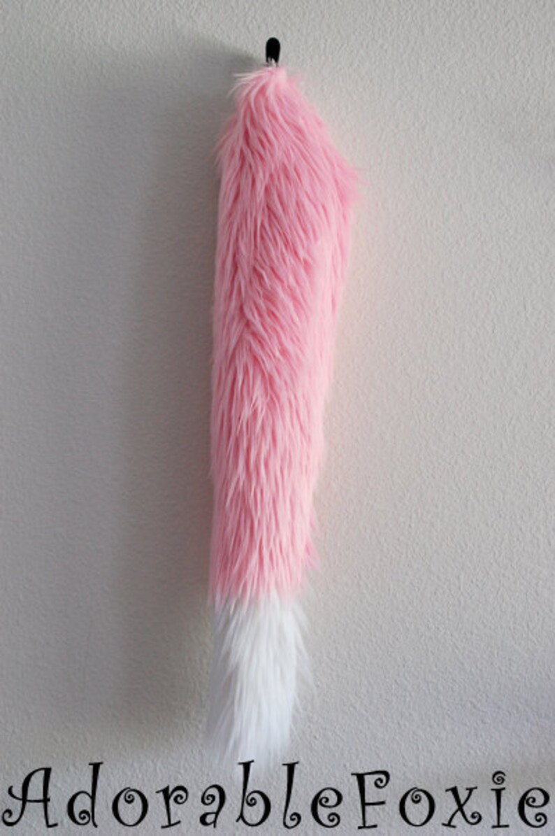 Faux Fur Fox Tail Soft Baby Pink Cosplay / Furry / Costume | Etsy