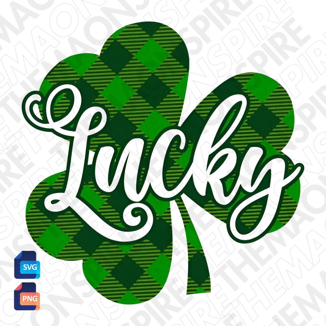 Lucky Shamrock SVG & PNG Digital Download | Perfect for St. Patrick's ...
