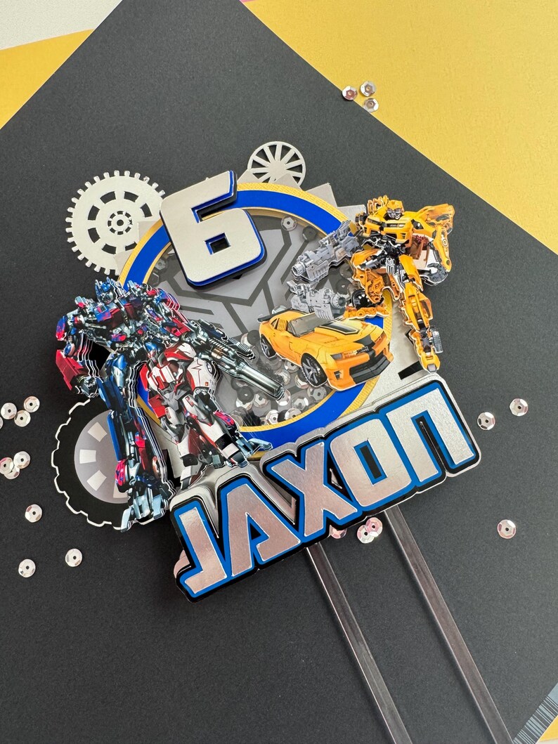 Transformers Cake Topper, Bumblebee Party Decorations, Transformers ...