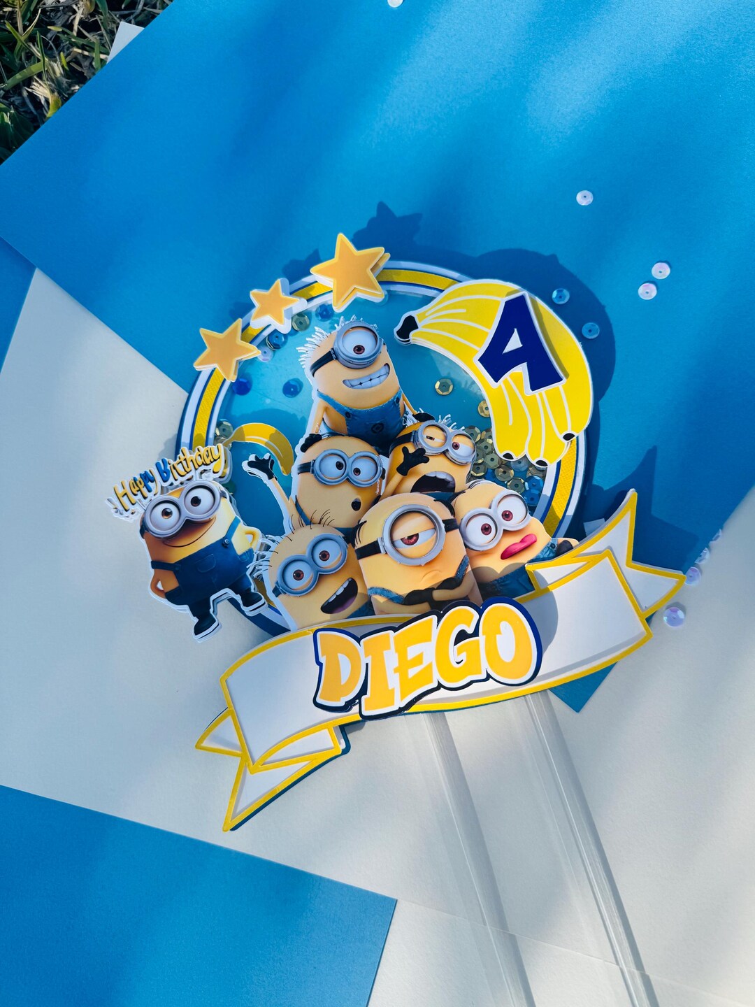 Minions Cake Topper, Minions Shaker Cake Toppers, Minions Birthday ...