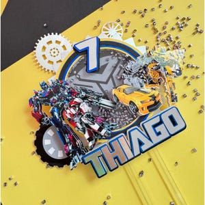 Transformers Cake Topper, Bumblebee Party Decorations, Transformers ...
