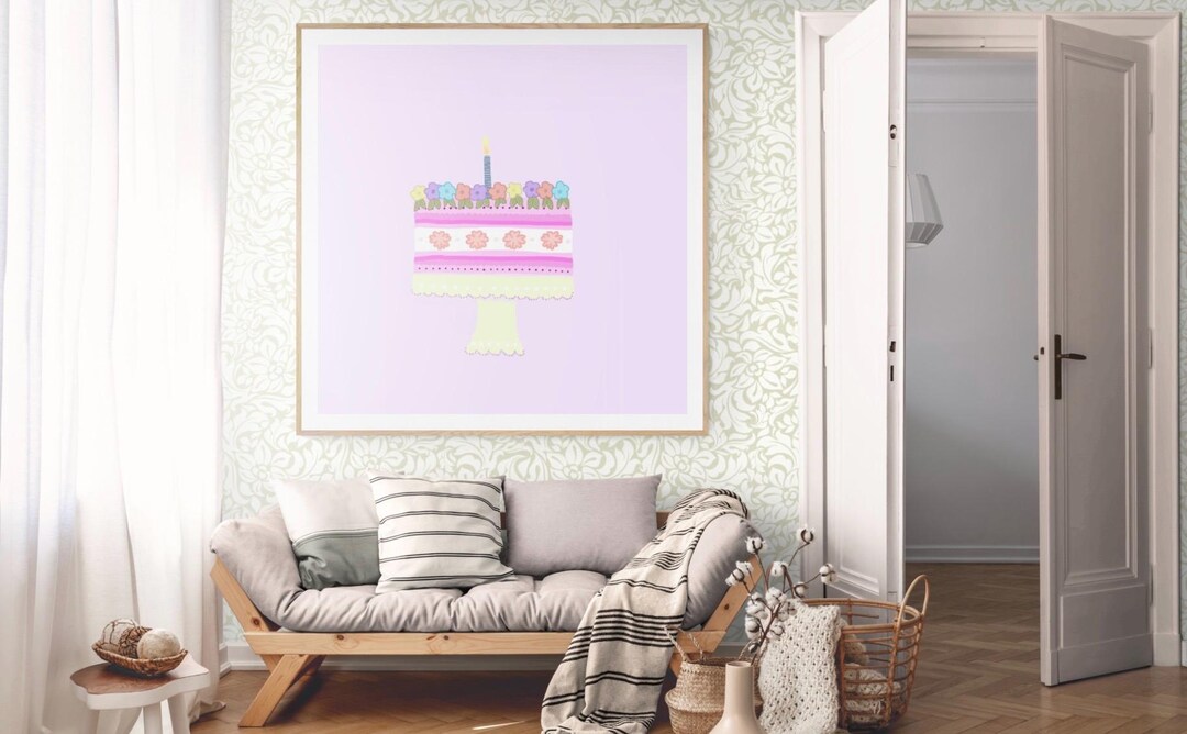Cake Print Digital Downloadable Wall Art Trendy Wall Art Gift Printable ...