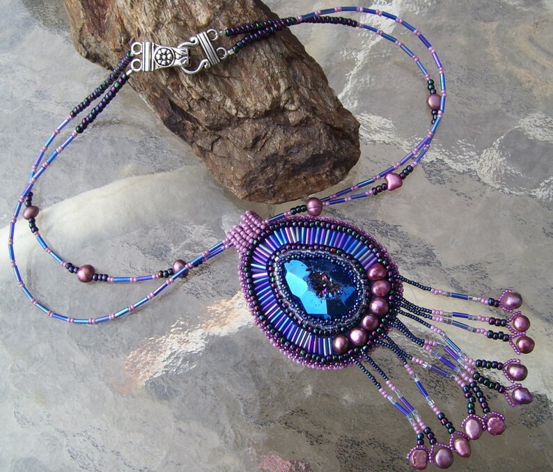 Native American Made Cobalt Blue Titanium Druzy Cabochon | Etsy