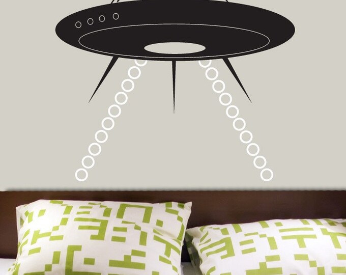 Alien Space Ship UFO Vinyl Decal Wall Graphics by Decomod - Etsy