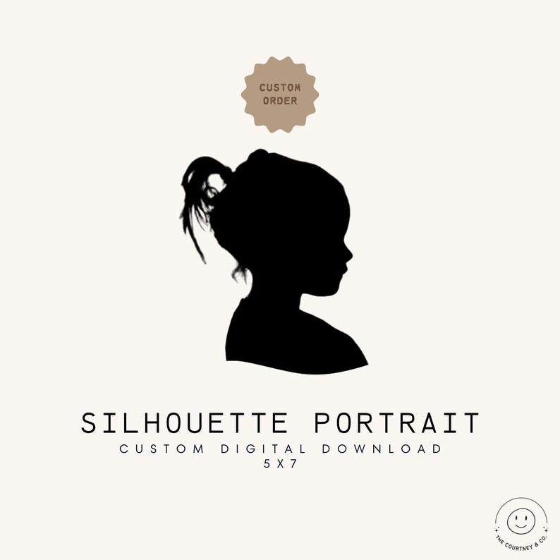 Custom_silhouette Portrait_digital Download - Etsy