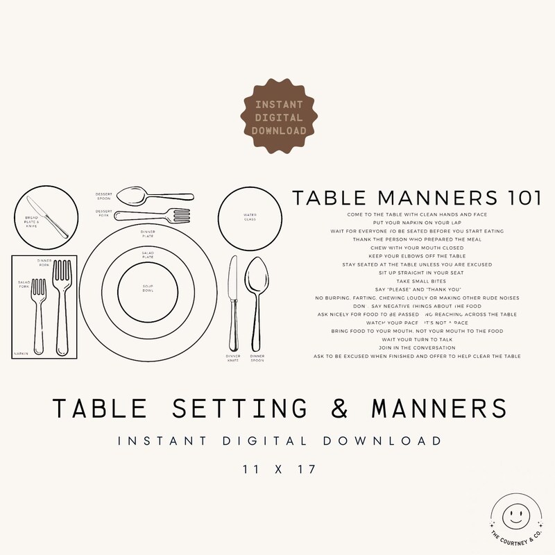 Table Manners - Etsy