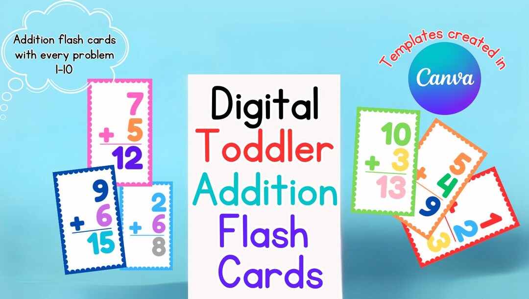 Digital Addition Flash Cards Digital Addition Flash Cards Printable ...