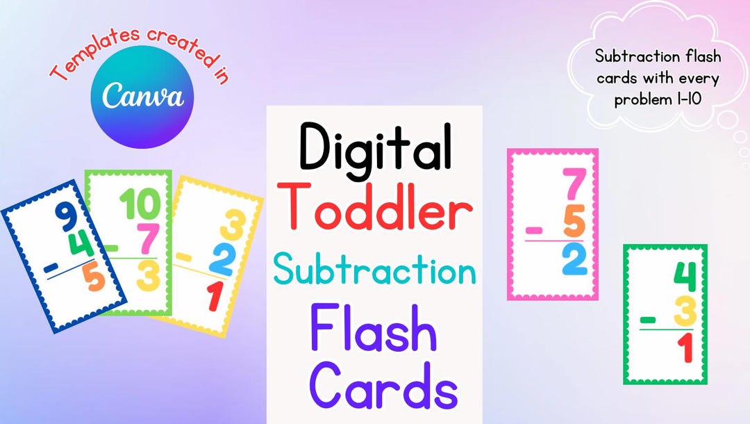 Digital Subtraction Flash Cards Digital Subtraction Flash Cards ...